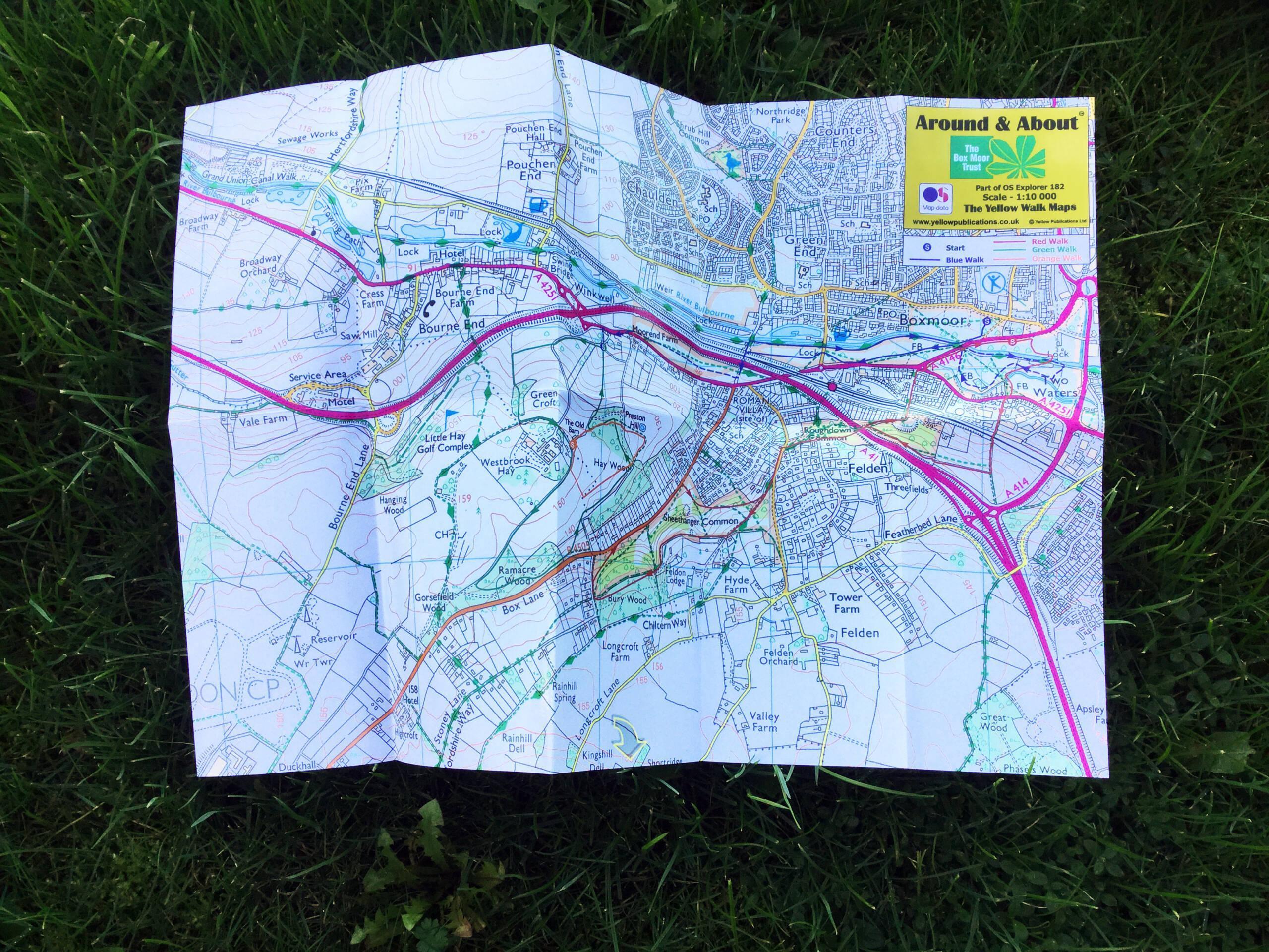 Waterproof Map - The Box Moor Trust